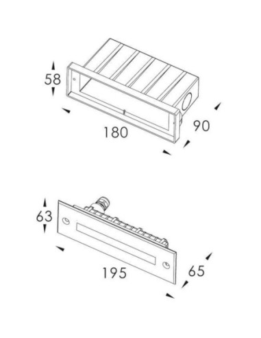 Encastré de sol étanche - 4 watts - 35 lumens -Line IV - Dekolight